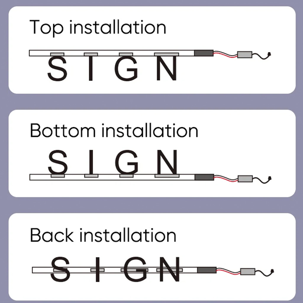 Full Colour Style LED Track Letters - Only Signs